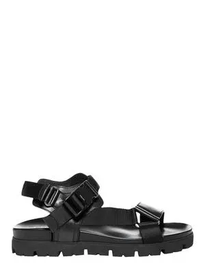 Prada Buckle Tape Sandal - Black