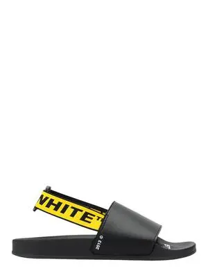 Off-White Industrial Strap Sliders - Black