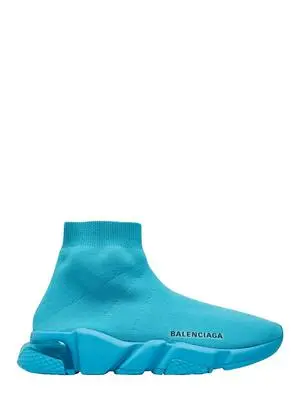 Balenciaga Speed Sneaker With Clear Sole - Blue
