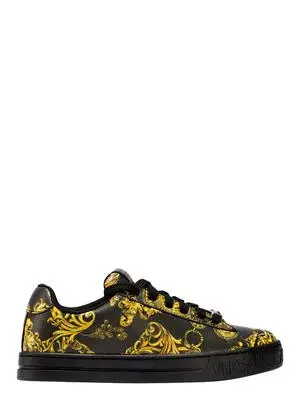 Versace Court 88 Baroque Print Sneakers - Black
