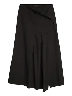 Y’s H-pleated Wrap Skirt - Black