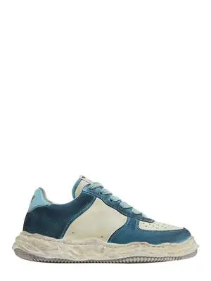 Mihara Yasuhiro Wayne Og Sole Distressed Leather Low Sneakers - Blue