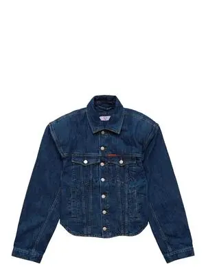 Martine Rose Extreme Shoulder Denim Jacket - Blue