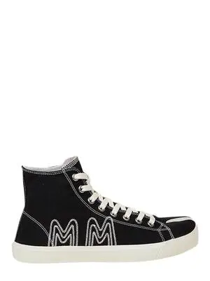MAISON MARGIELA Tabi High 'mm Embroidered' Sneakers - Black