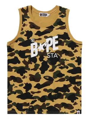 A BATHING APE 1st Camo Sta Tank Top - Yellow