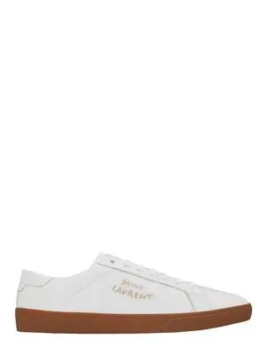 Saint Laurent Sl-06 Court Leather Sneakers - White