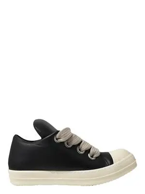 Rick Owens Hollywood Jumbo Laced Low Top Sneakers - Black