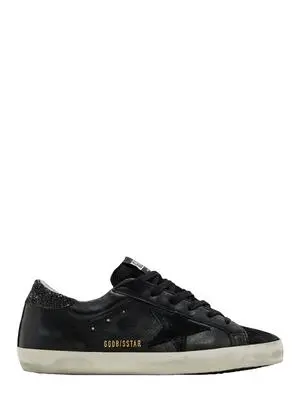 GOLDEN GOOSE Superstar Glitter Heel Sneakers - Black