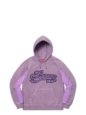 Supreme Paneled Script Hooded Sweatshirt - Purple