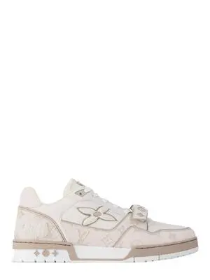 LOUIS VUITTON Trainer With Velcro Strap And Monogram - Cream