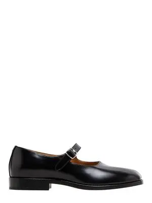 MAISON MARGIELA Tabi Mary Jane In Polished Leather - Black