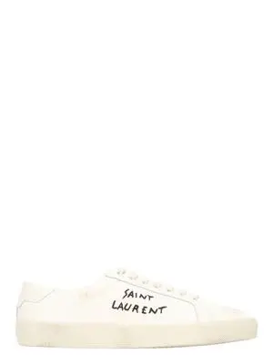 Saint Laurent Court Classic Sl/06 Low Embroidered Sneakers - White