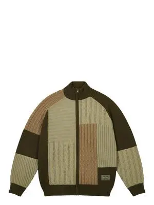 PALACE Patchwork Zip Knit - Green
