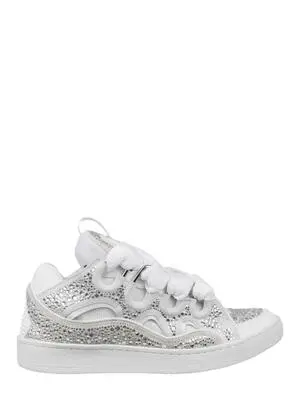 LANVIN Curb Rhinestone Sneakers - White