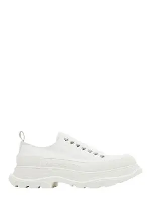 Alexander McQueen Tread Slick Lace Up Sneakers White