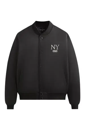 Kith Ny To The World Satin Bomber Jacket - Black