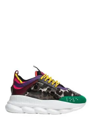 Versace Chain Reaction 'animalier' Sneakers - Multicolor