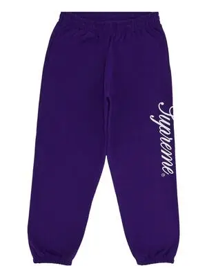Supreme Embroidered Script Sweatpant - Purple