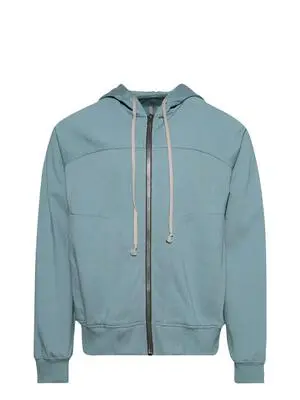 Rick Owens Loose Fit Windbreaker Hoodie - Blue