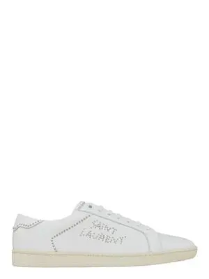 Saint Laurent Sl-08 'blanc Optique Studded' Sneakers - White