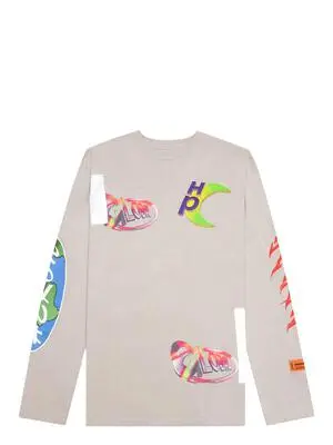 Heron Preston Global Collage Long-sleeve Tee - Grey