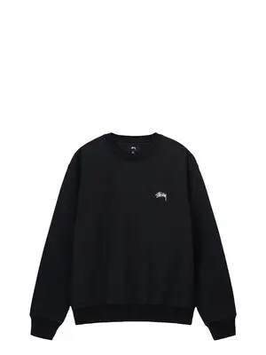 StÜssy Stock Logo Crew - Black