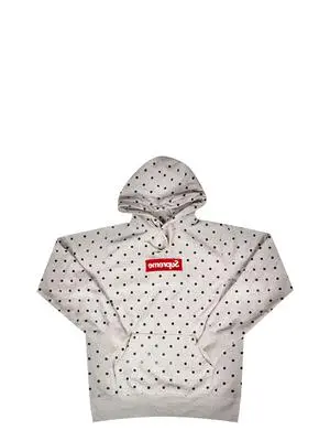 Supreme X Comme Des Garçons Shirt Polka Dot Box Logo Hooded Sweatshirt - Grey
