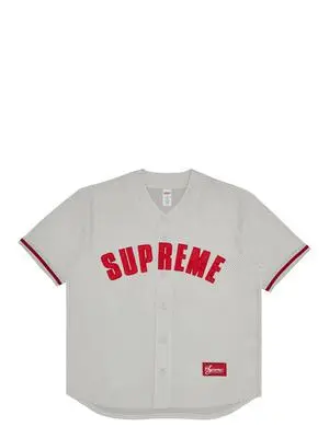 Supreme Ultrasuede Mesh Baseball Jersey - Grey