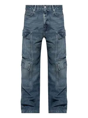 Rick Owens Double Cargo Jeans - Blue