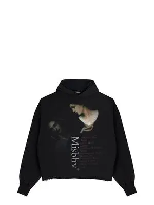 MISBHV Celebrity Skin Cropped Hoodie - Black
