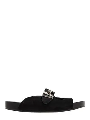 LANVIN Buckle Slides - Black