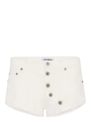 Jean Paul Gaultier Buttoned Denim Shorts - White
