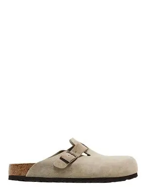 BIRKENSTOCK Boston Suede Leather Clogs - Tan