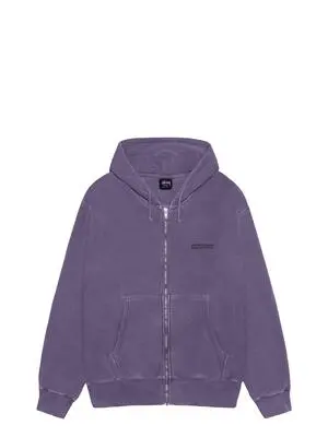 StÜssy Jumbo Zip Up Hoodie Purple