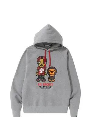 A BATHING APE Baby Milo X Lil Yachty Pullover Hoodie - Grey