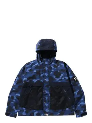 A BATHING APE Relaxed Fit Camo Hoodie Jacket - Blue