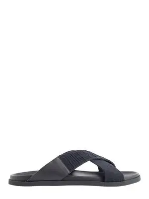 Givenchy Crossed Straps Slides - Black