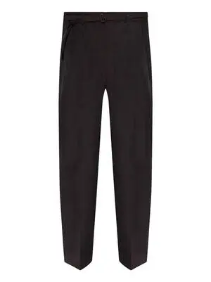 LEMAIRE Belted Tailored Pants - Brown