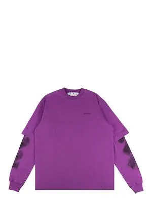 Off-White Jumbo Arrow Double Long-sleeve Tee - Purple