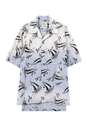 Mihara Yasuhiro Printed Short-sleeve Shirt - Blue