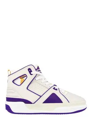 JUST DON Basketball Courtside Hi Sneakers - White