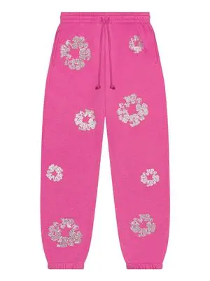 DENIM TEARS Cashmere Swarovski Cotton Wreath Sweatpants - Pink
