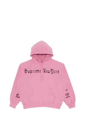 Supreme Contrast Cutout Hooded Sweatshirt - Pink