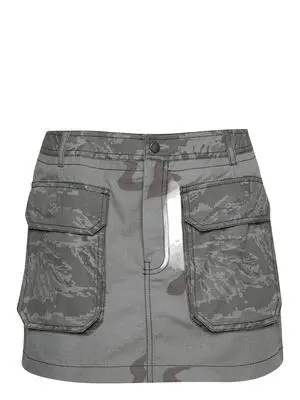MARINE SERRE Regenerated Camo Mini Skirt - Grey