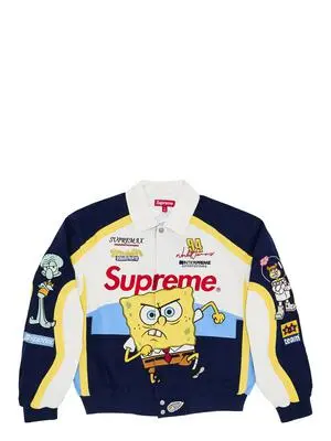 Supreme X Spongebob Squarepants X Jeff Hamilton Racing Jacket - White