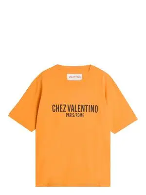Valentino Garavani Printed Crewneck T-shirt - Orange