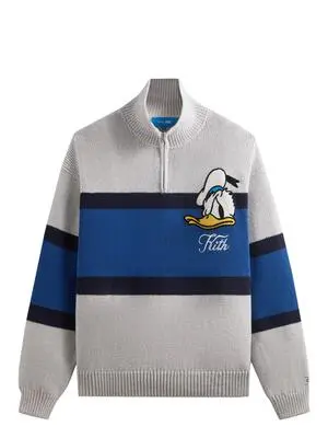 Kith X Disney Donald Duck Quarter Zip Wyona Sweater - Grey