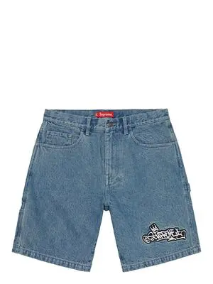 Supreme Handstyle Denim Painter Short - Blue