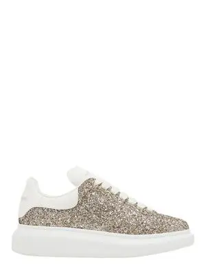 Alexander McQueen Oversized Glitter Sneakers - Silver