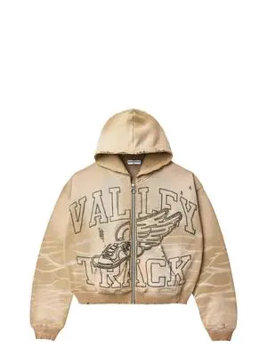VALE FOREVER Garden Zip-up Hoodie - Tan